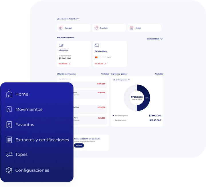 Cuenta Bold: Depósito de bajo monto u ordinario | Bold