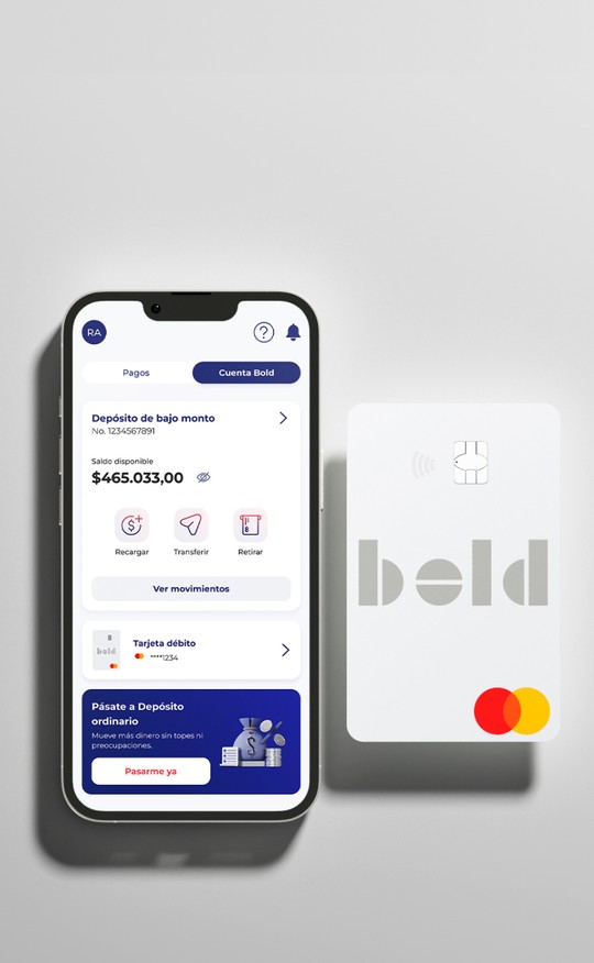Cuenta Bold: Depósito de bajo monto u ordinario | Bold